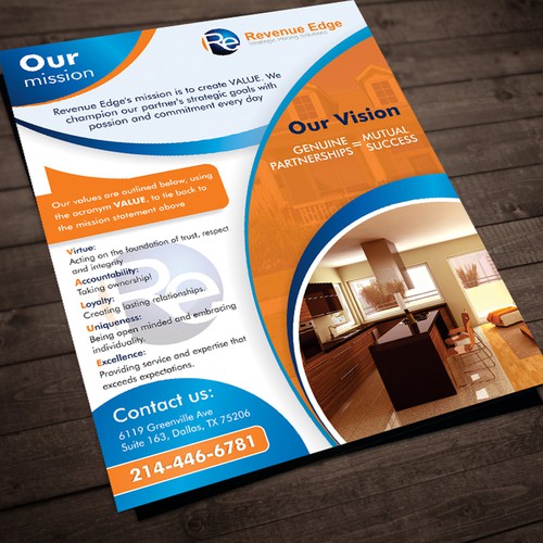 Vision, Mission and Values | Postcard, flyer or print contest