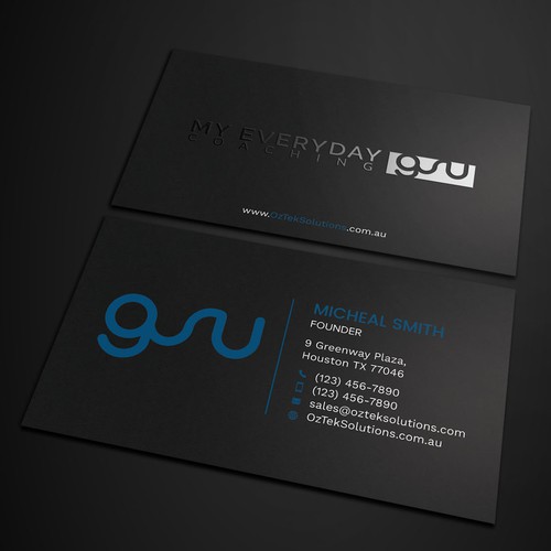 Create a card that shows the "Guru" in every geek! | Business card contest