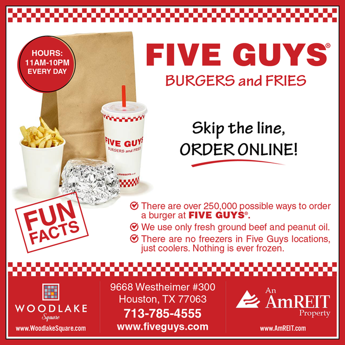 Create an ad for Five Guys Burgers and Fries | Postcard, flyer or print ...