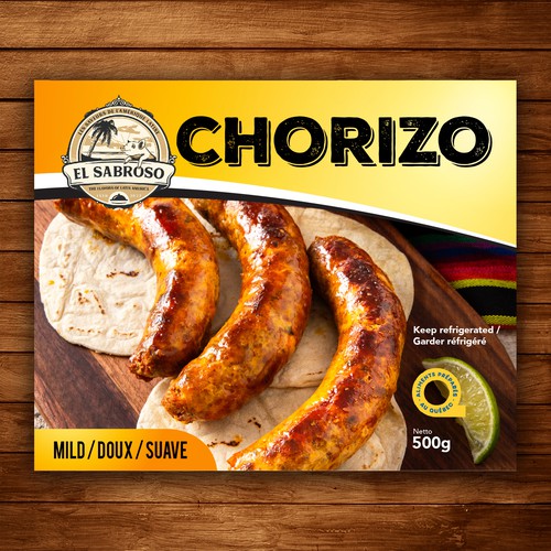 Designs | Labels for Chorizo EL Sabroso, from Latin America | Product ...