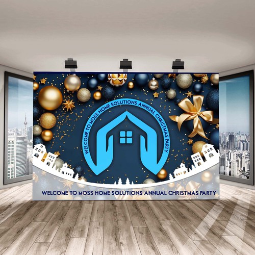 Designs | CHRISTMAS PARTY BACKDROP - CORPORATE!! | Illustration or ...