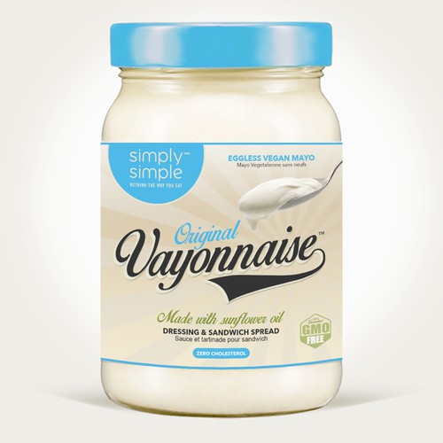 ADHESIVE LABEL DESIGN FOR VEGAN MAYONNAISE | Product label contest