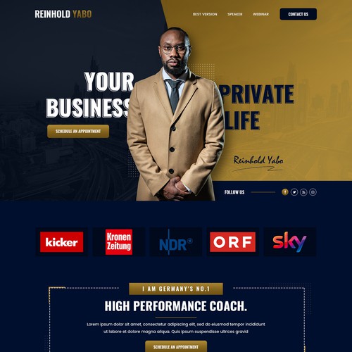 Designs | High-Performance-Coach Website | Web page design contest