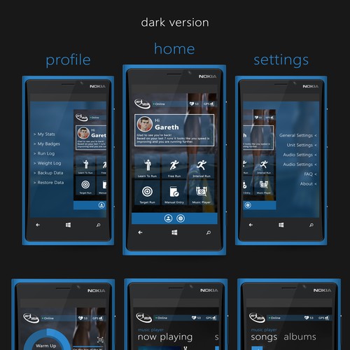 Re-design the UI for a running app on Windows Phone | App design contest