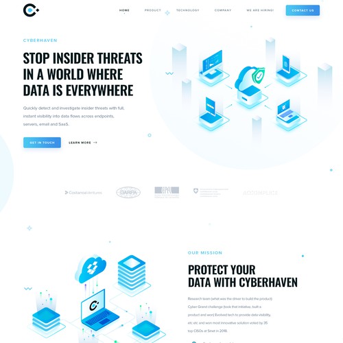 Designs | Hot cybersecurity startup needs a fresh and modern website ...