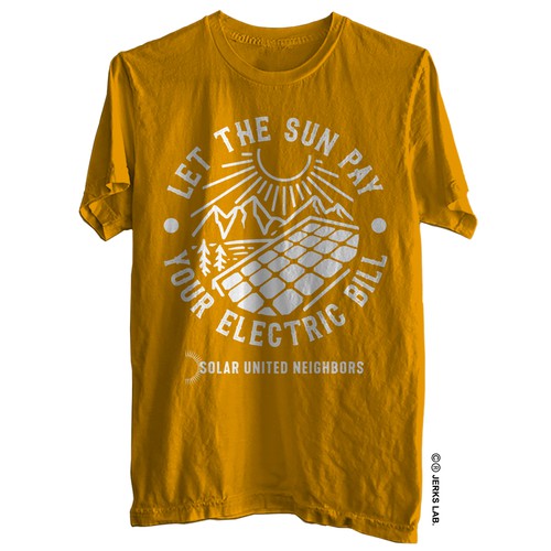 "Let The Sun Pay Your Electric Bill" solar energy t-shirt | T-shirt contest