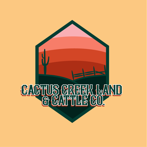 Ranch Real Estate Logo - "Cactus Creek Land & Cattle Co." | Logo design ...