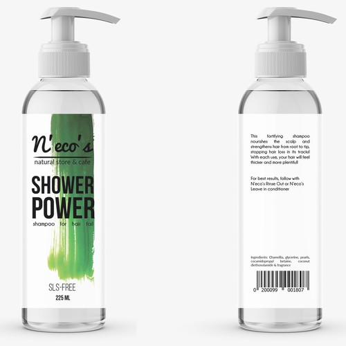 Natural Chemical Free Shampoo Bottle Label Design | Product label contest