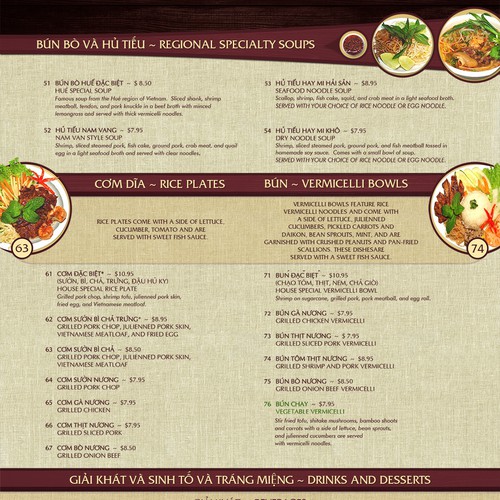 Designs | Authentic Vietnamese Restaurant Menu and Business Collaterals ...