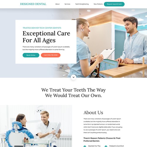 Designs | Home page for dental practice | Web page design contest