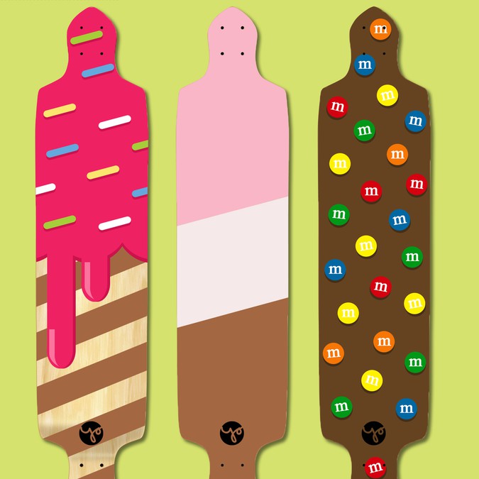 Retro / Geometric Longboard Design | Sonstiges Merchandising Wettbewerb