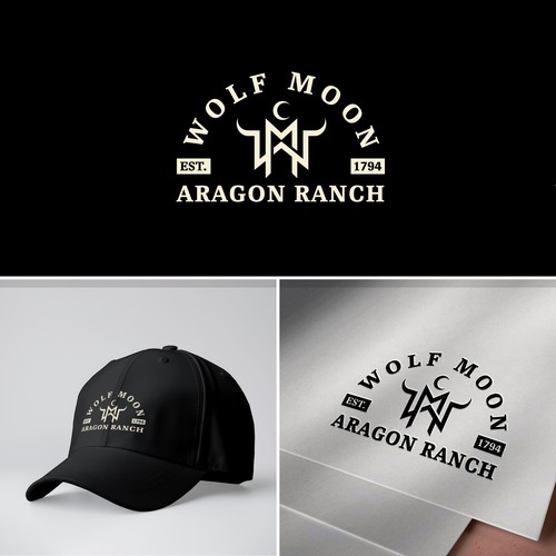 Designs | Design a logo for our ranch Wolf Moon Aragon Ranch that ...