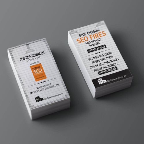 Design 2 industrial chic business cards to match our tradeshow booth ...