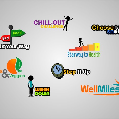 Fun Graphics for Employee Wellness Challenges | Illustration or ...