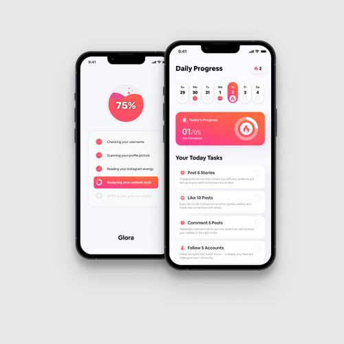 Designs | Top designer needed - Clean and viral UI for our AI Instagram ...