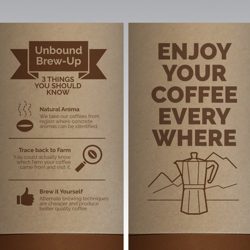 unbound coffee roasters packaging concept | Product packaging contest