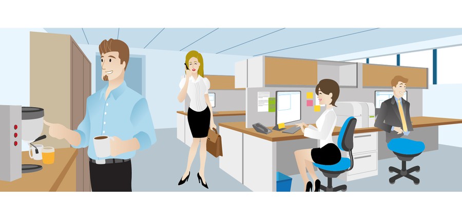 Cartoon illustration - Make an office move happy not sad ...