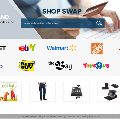 WEBSITE HEADER: Clean sleek and professional header needed for shopping ...