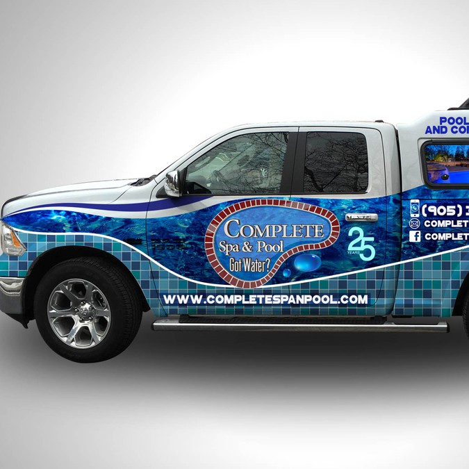 Create a Colorful and Classy Truck Wrap for Complete Spa N Pool | Car ...