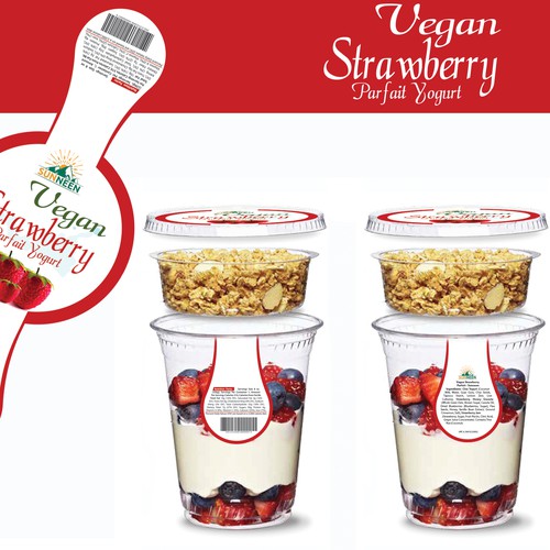 Design fresh/modern labels for new line of Vegan Yogurt Parfait Cups ...