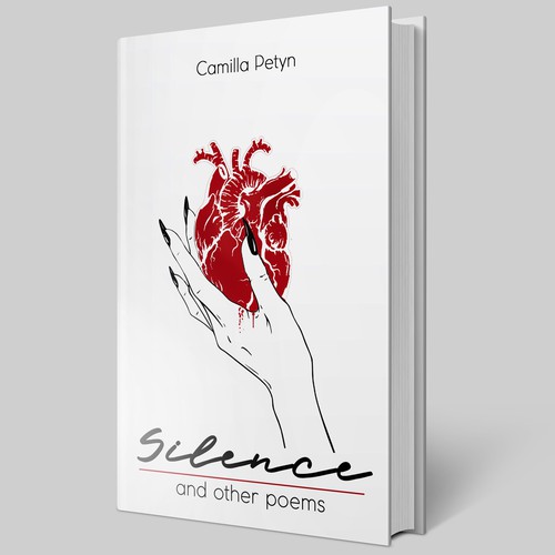 Create an dark, elegant and minimalistic cover for a poetry collection ...