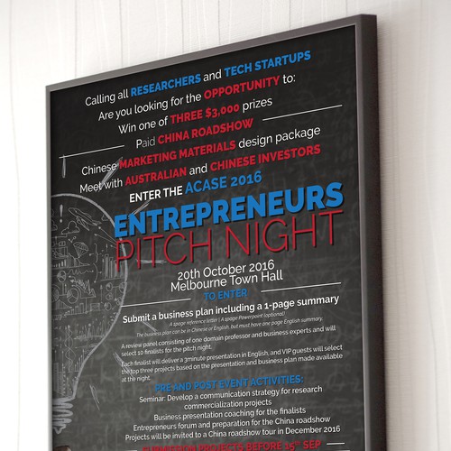 Create a poster for an entrepreneurs pitch night | Poster contest