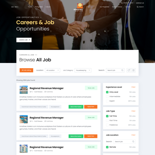Designs | Design tech forward hotel management website for eco ...
