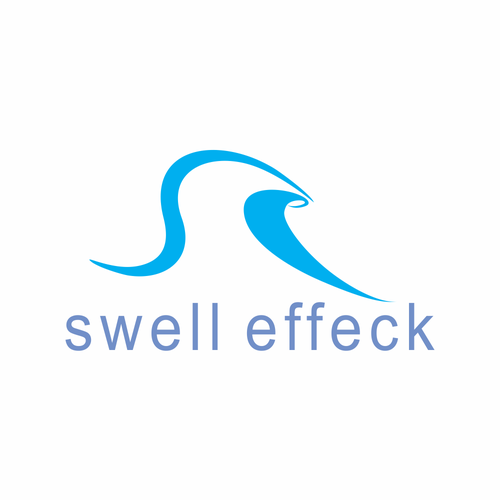 Create a wave logo incorporating the letters "s" and "e" for Swell ...