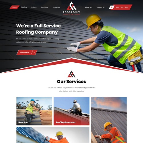 Designs | POWERful Strong Roofing Site | Web page design contest