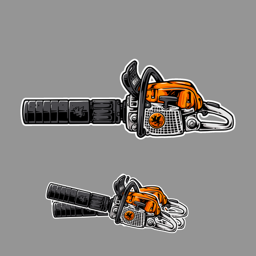 Designs | Chainsaw and Firearm Suppressor Sticker Design | Sticker contest