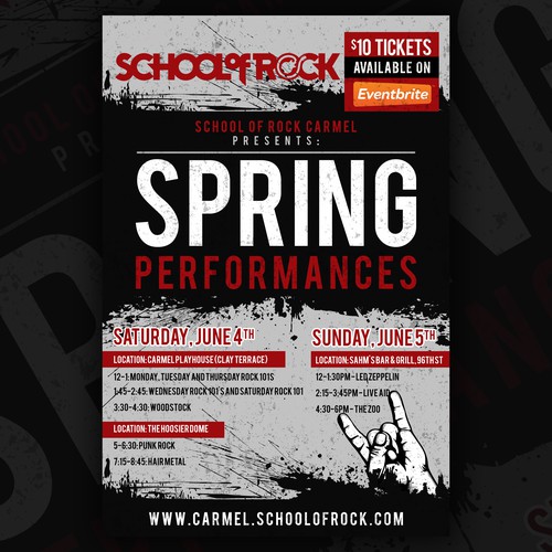 School of Rock Spring Concert Poster | Poster contest