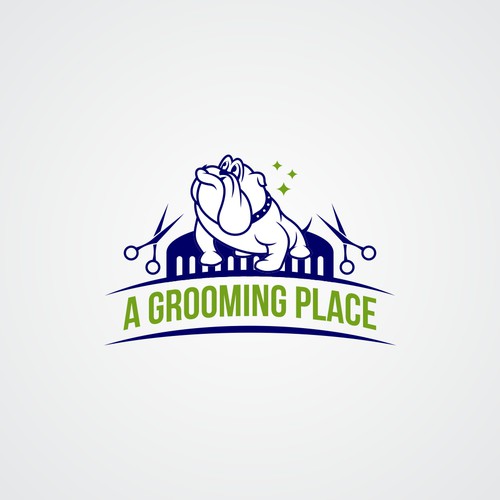 Create a captivating Dog Grooming logo that's cute, memorable, and will ...