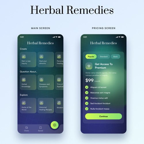 Designs | Design a Modern Yet Traditional Herbal Remedy App: Combining ...