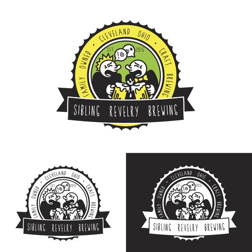 New Craft Brewery logo illustrating Sibling Revelry & Rivalry | Logo ...