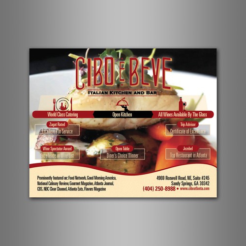Marquee Advertisement for Italian Restaurant | Postcard, flyer or print ...