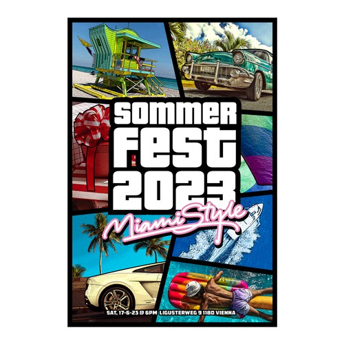 Designs | "GTA Vice City" Style Invitation Card | Card or invitation ...