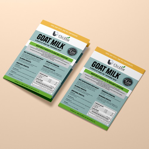 Designs | Goat Milk add on product flyer to add to order od fresh dog ...