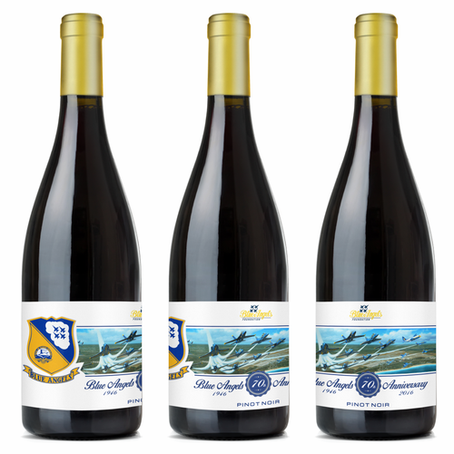 Create a wine label to celebrate the Blue Angels' 70th anniversary ...
