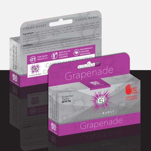 Designs | C4 Canna Burst Packaging Design | Product packaging contest