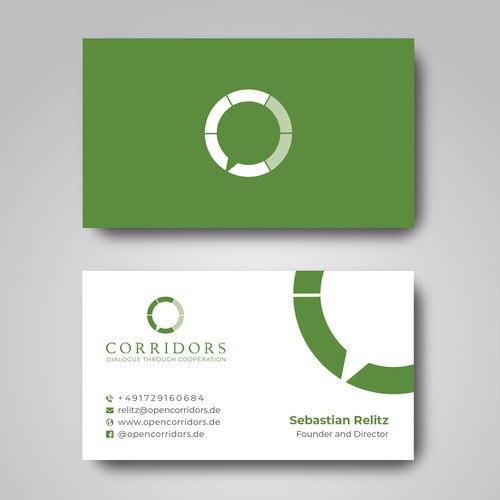 Modern business card for NGO; Logos available | Business card contest