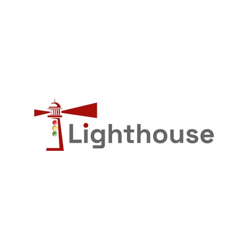 Designs | Design logo of a lighthouse spotlighting a traffic signal ...