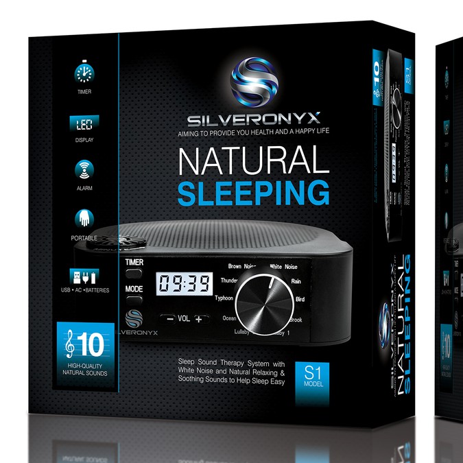 SilverOnyx - White Noise Machine Box Design - Black Machine | Product ...