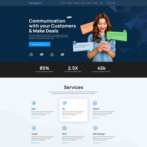 Designs | Messaging website | Web page design contest