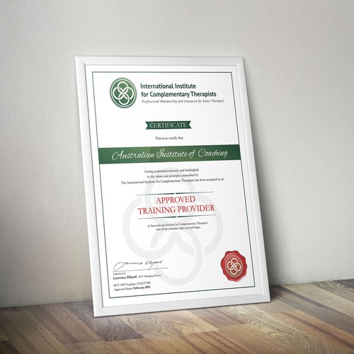 Membership Certificate and professional Seal design for natural ...