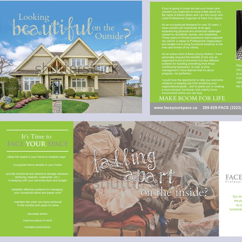 Create a stylish, modern, creative brochure for my professional home ...