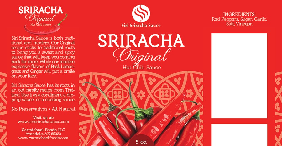 Siri Sriracha Sauce | Product label contest