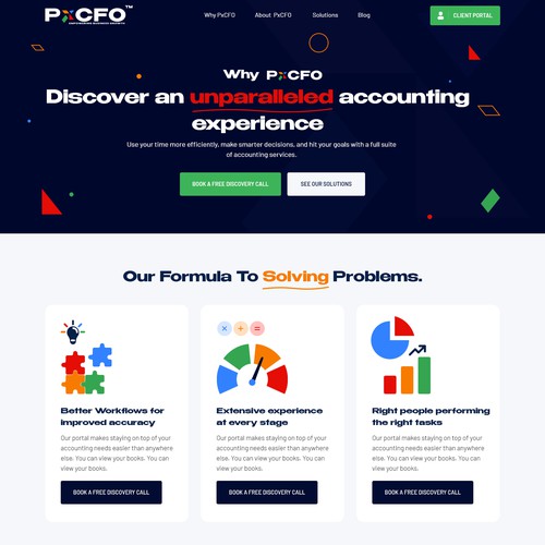 Designs | Fractional CFO website to appeal to established businesses ...