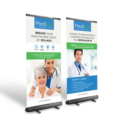 Pop up banners for healthcare trade show | Signage contest