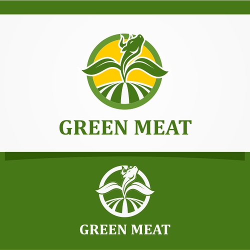 Green Meat - a Start-Up full of Nature! Take a bite... | Logo design ...