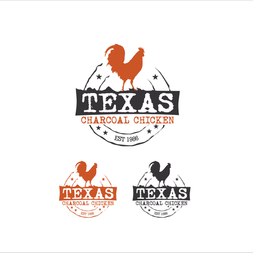 Create a vintage stamp-style logo for Texas Charcoal Chicken | Logo ...